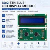 China 16x2 Character LCD Display STN Blue 5V Monochrome LCD Module ST7066U Controller Replacement for sale