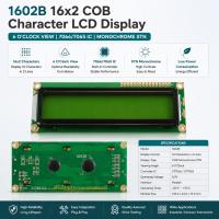 China STN Monochrome LCD Display 1602B 16x2 COB LCD Module With ST7066 / 7065 Controller for sale