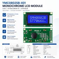 China 8x2 STN Blue Monochrome LCD Display 8x2 Character Display 5V ST7066 Module Replacement for sale