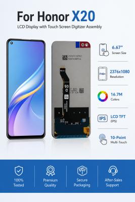 China Honor X20 Phone LCD Display 2376x1080 Phone Display Replacement 6.67 Inch for sale