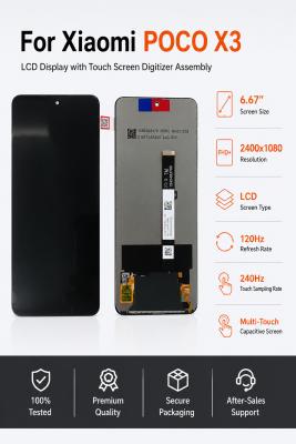 China 6.67 Inch Phone Screen Full HD Xiaomi Poco X3 Display Display Touch Digitizer Assembly for sale