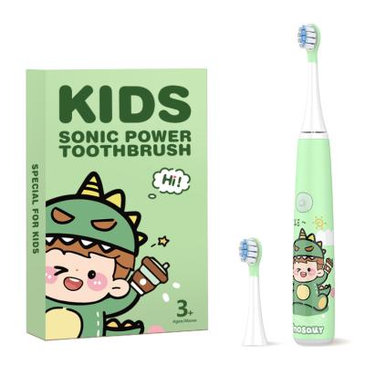 China Rechargeable Cartoon Smart Children Waterproof Electric Toothbrush for 3-13 Year Old Kids for sale