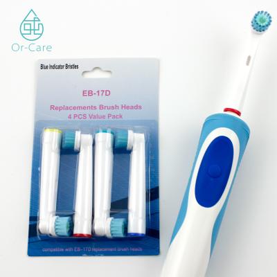 China High-end Quality Toothbrush Heads for Home and Travel Use with Medium Bristle Hardness 0.15mm for sale