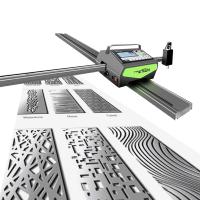 China 1000 X 1000 mm Portable CNC Plasma Cutting Machine USB g Code Cutter 1 X 1 Meter Effective Nesting Dxf Dwg Cut Drawings Lgk 80a for sale