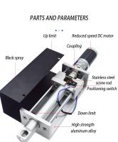 China Plasma Torch Lifter Screw Rod Automatic Lift with Sensor Holder Device Torch Lifting with Holder for sale