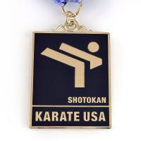 China Custom Taekwondo Medal Medallion Soft Enamel Color Infilled Printing Zinc Alloy 1.5 Inch Ribbon for sale
