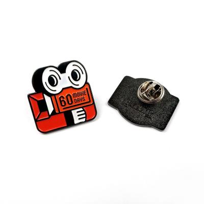 China Custom Soft Enamel Lapel Pin Black Nickel Plated Promotional Emblem 1.25 Inch for sale