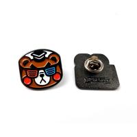 China Custom Soft Enamel Lapel Pin Black Nickel Plated Promotional Emblem 1.25 Inch for sale