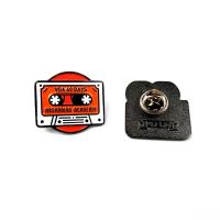 China Custom Soft Enamel Lapel Pin Black Nickel Plated Promotional Emblem 1.25 Inch for sale