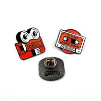 China Custom Soft Enamel Lapel Pin Black Nickel Plated Promotional Emblem 1.25 Inch for sale