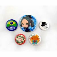 China Custom Emblem Lapel Pin Promotional Button Badge 25mm Safety Pin for Marathon Events for sale