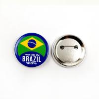 China Custom Emblem Lapel Pin Promotional Button Badge 25mm Safety Pin for Marathon Events for sale