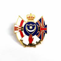 China Gold Finish Custom Flag Lapel Pins Hard Enamel Pin 18 Years Experience Free Artwork for sale