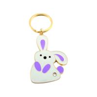 China Custom Metal Animal Keychains Promotional Cute Cartoon Key Ring 50mm OEM for sale