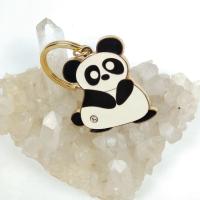 China Custom Panda Element Cute Couple Keychain Metal Cartoon Personalized Keychains for sale