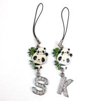 China Custom Panda Element Cute Couple Keychain Metal Cartoon Personalized Keychains for sale