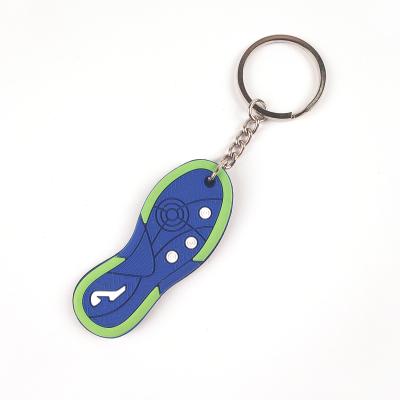 China OEM Custom 3D PVC Rubber Keychain Keyring with 2-Side Logo for Promotional Gift for sale