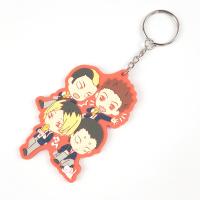 China OEM Custom 3D PVC Rubber Keychain Keyring with 2-Side Logo for Promotional Gift for sale
