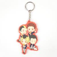 China OEM Custom 3D PVC Rubber Keychain Keyring with 2-Side Logo for Promotional Gift for sale