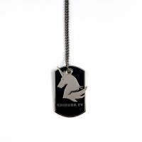 China Custom Engraved Metal Dog Tags Promotional Unicorn Design Zinc Alloy 1.5 Inch for sale