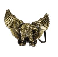 China Custom Metal Belt Buckle OEM Zinc Alloy Brass Antique Plating Eagle Design for sale
