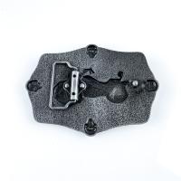 China Custom Motorcycle Sheriff Belt Buckle Antique Silver Metal Zinc Alloy 1.5 Inch Width for sale