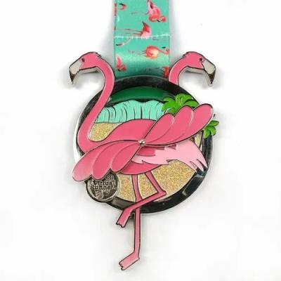 China Custom Children's Spinning Medals for Virtual Running Zinc Alloy Plating 1.5 Inch Ribbon for sale