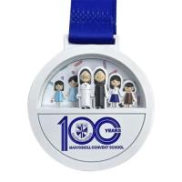 China 100 Years Convent School Souvenir Series Magnetic Medal 1.5 Inch Zinc Alloy for sale