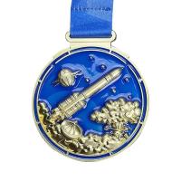 China Custom 3D Die Cast Zinc Alloy Marathon Finisher Medal 1.5 Inch Ribbon for sale