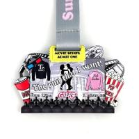 China Custom UV Printing Running Medals Waterproof Wear Resistant 1.5 Inch Ribbon for sale