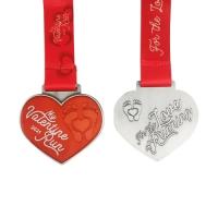 China Personalized Recycle Valentines’ Day Fun Run Heart Medals Can Be Personalized With Names for sale