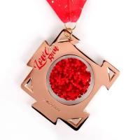 China Creative Floating Valentine's Day Fun Run Medals With Personalized Engraving for sale