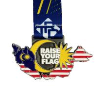China Custom Map Zinc Alloy Soft Enamel Medals Meticulously Crafted for sale