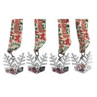 China Magnetic Combined Series Christmas Santa Run Medals Snow Shape for sale