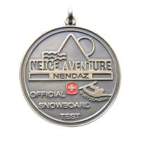 China 3 Inch 76mm Zinc Alloy Winter Skiing Medal Ski Race Award Custom Design for sale