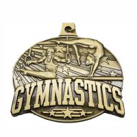 China Customizable Gymnastics Victory Medals Zinc Alloy 1.5 Inch Ribbon Sports Awards for sale