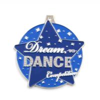 China Customizable Gymnastics Victory Medals Zinc Alloy 1.5 Inch Ribbon Sports Awards for sale