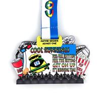 China Custom UV Printing Running Medals Waterproof Wear Resistant 1.5 Inch Ribbon for sale