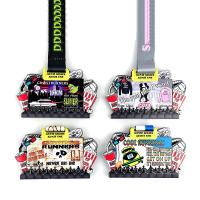 China Custom UV Printing Running Medals Waterproof Wear Resistant 1.5 Inch Ribbon for sale