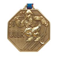 China 3 Inch 76mm Custom Zinc Alloy Winter Skiing Medal Christmas Ski Race Award for sale