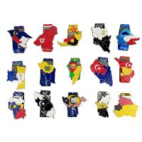 China Custom Map Medal Zinc Alloy Soft Enamel Award for sale