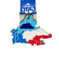China Custom Map Medal Zinc Alloy Soft Enamel Award for sale