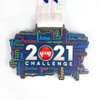 China Custom LED Flashing Award Medals for Marathon Race Finishers with Zinc Alloy and 1.5 Inch Ribbon for sale