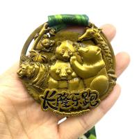 China Solid Texture Antique Gold Joyrun Animal Themed Running Medal for sale