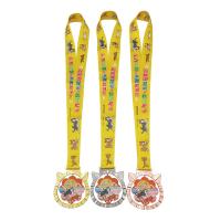 China Rotatable Pet Charity Running Medal Zinc Alloy 1.5 Inch Ribbon Customizable for sale