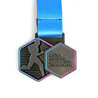 China Virtual Running Medal With Patterned Color Spraying / Virtual Challenges With Medals for sale