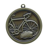 China Custom Cycling Finisher Medals Gold Silver Bronze 1.5 Inch Zinc Alloy for sale