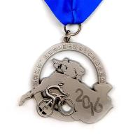 China Custom Cycling Medal Bulk Stock Finisher Bicycle Team Challenge Awards 1.5 Inch Ribbon for sale
