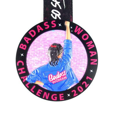 China Custom Insert Medal UV Printing Award with Transparent Glass for sale
