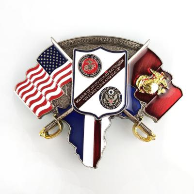 China Custom Silver and Shiny Gold Bicolor Challenge Coin 1.5 Inch for Promotional Gifts for sale
